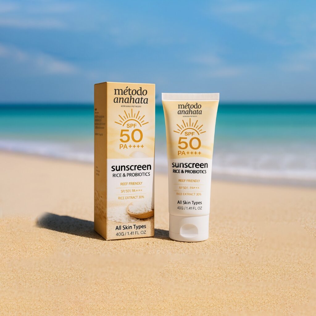 PROTECTOR SOLAR FACIAL CON ARROZ Y PROBIOTICOS - Adriana Petroff